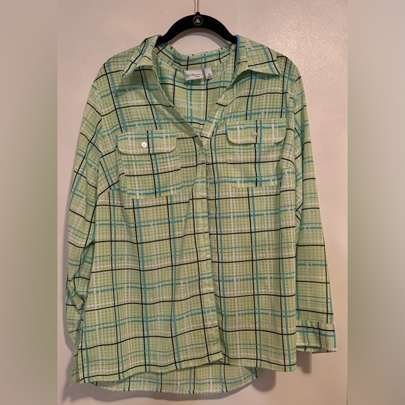 Kim Rogers | Tops | Kim Rogers Top Light Green | Poshmark
